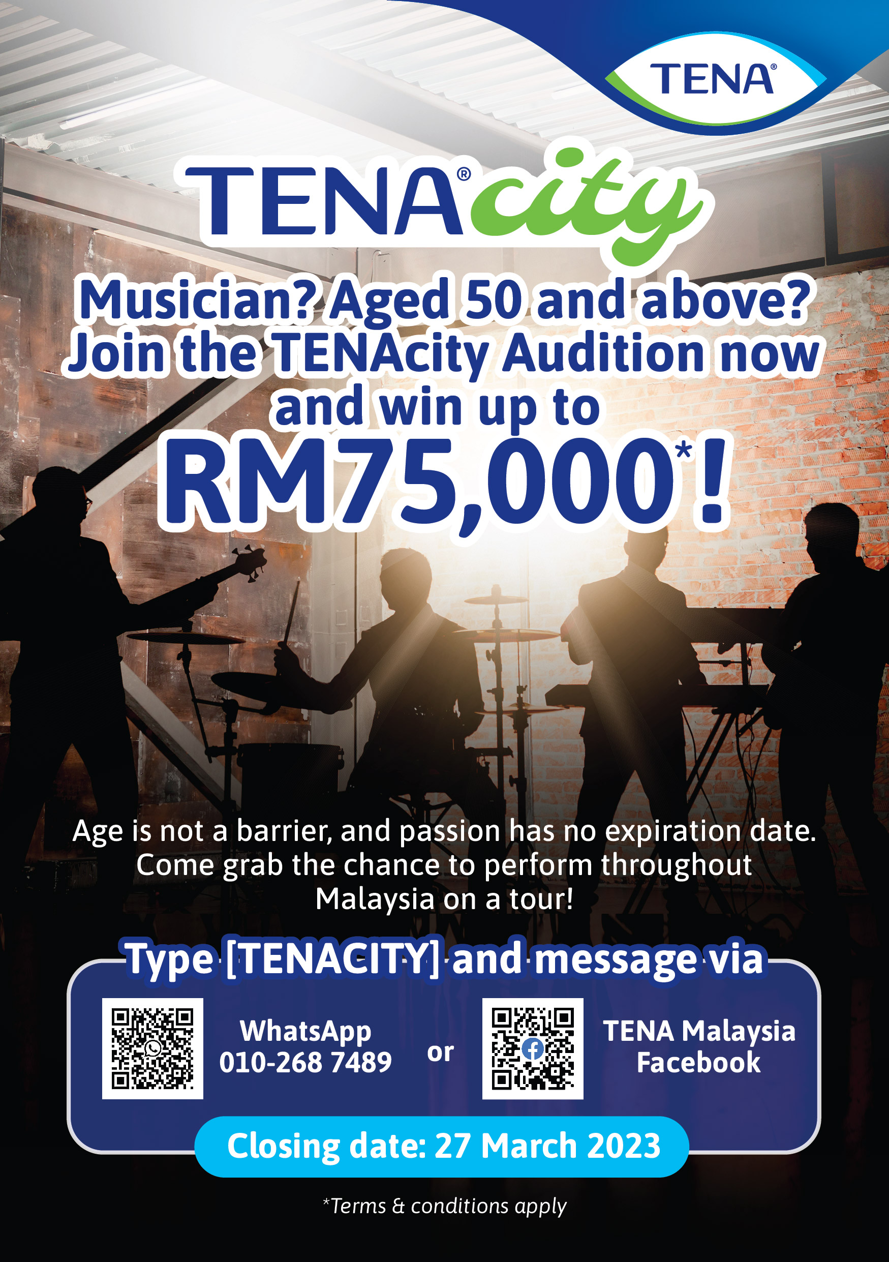 You’re never too old to jam. Join Msia’s first band audition for musicians over 50!