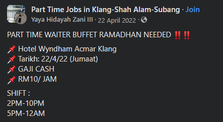 Which part-time job in Malaysia pays the most? We checked