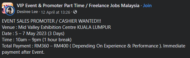 Which part-time job in Malaysia pays the most? We checked