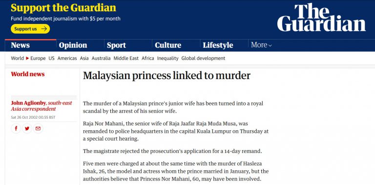 Princess Hasleza Ishak: A royal Malaysian murder mystery