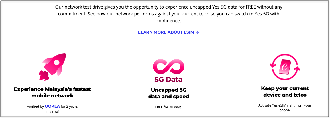 Say Yes 5G to a free 30-day eSIM trial and low iPhone prices