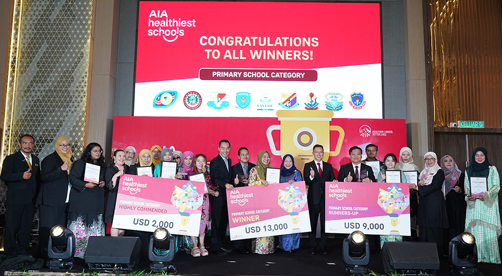 18 Schools Win RM470k in AIA Healthiest Schools Competition
