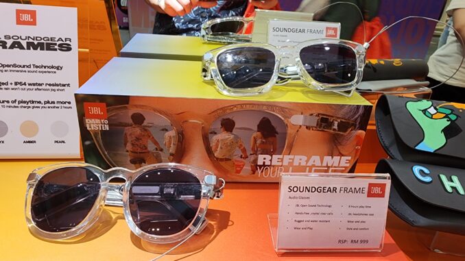 These JBL sunglasses are actually.. really tiny headphones