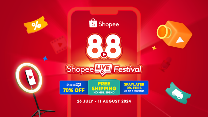 Shopee August sale: 70% off live shopping and free shipping!