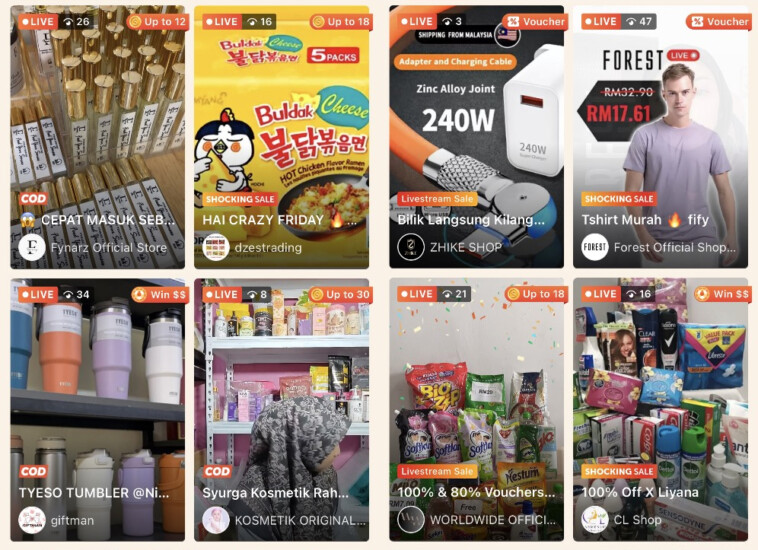 Shopee August sale: 70% off live shopping and free shipping!