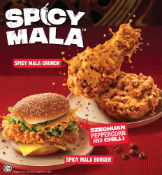 KFC Malaysia introduces their new Spicy Mala flavor!