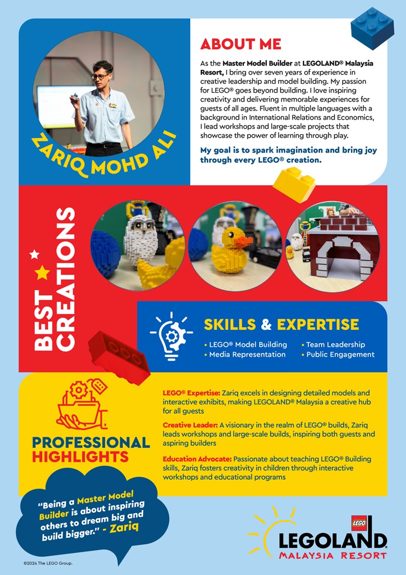 Who is Zariq? – Malaysia’s FIRST ever Master Model Builder for LEGOLAND
