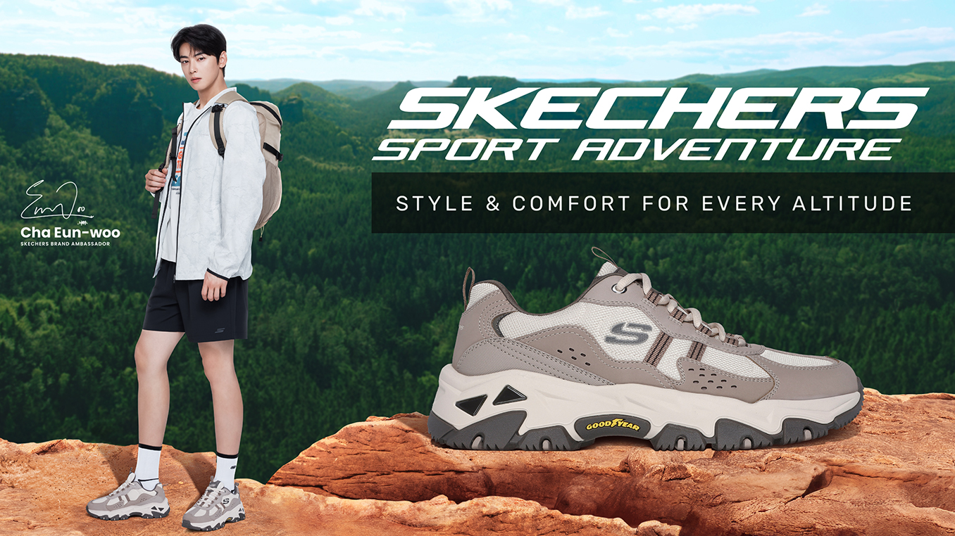 Comfortably step into the great outdoors with this new Skechers collection